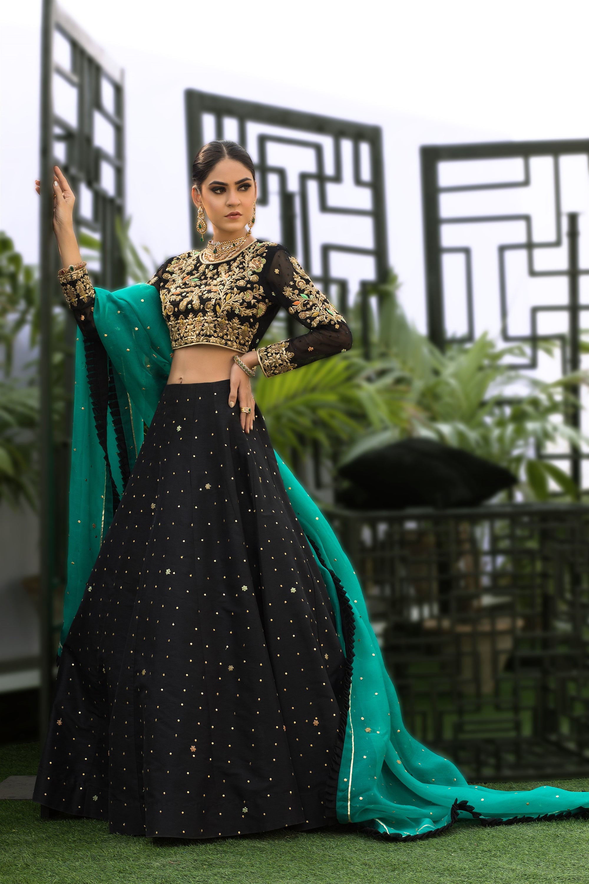 Buy Black Lenga Choli | Pakistani Women Dress