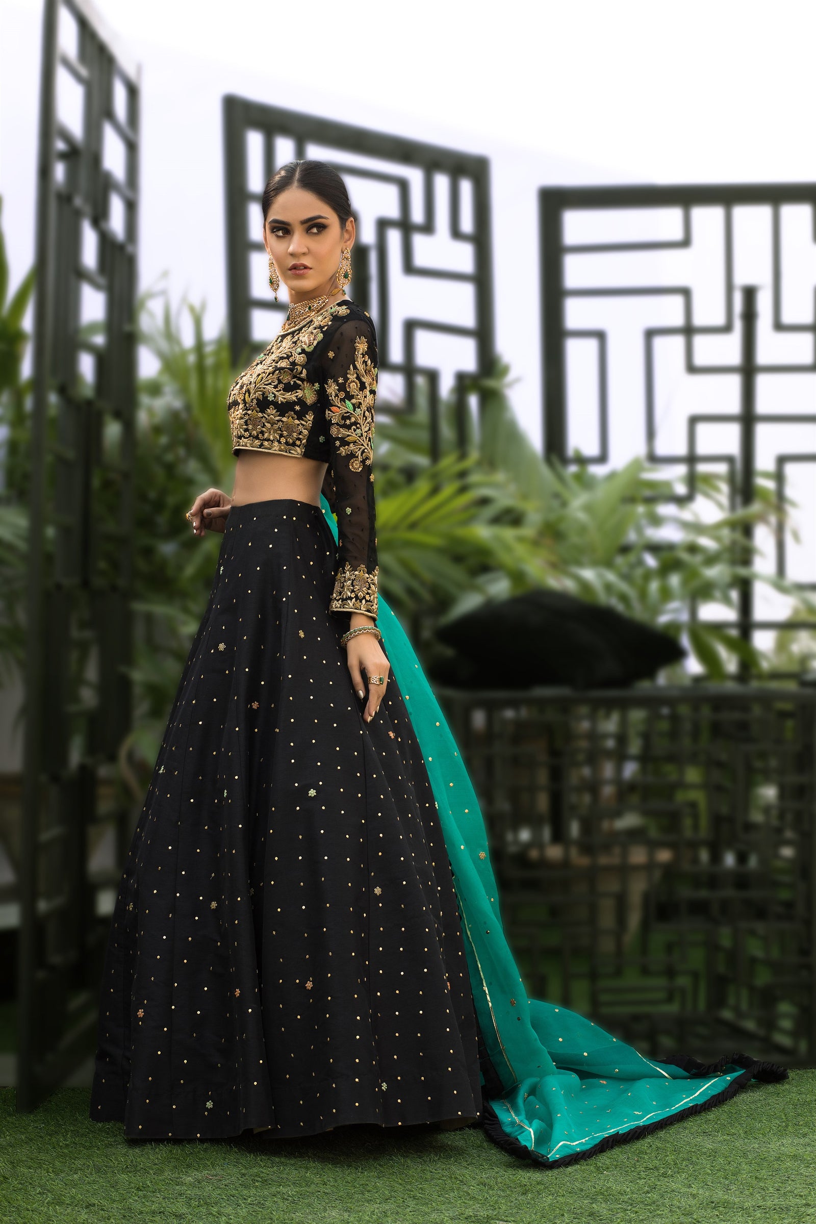 Buy Black Lenga Choli | Pakistani Women Dress