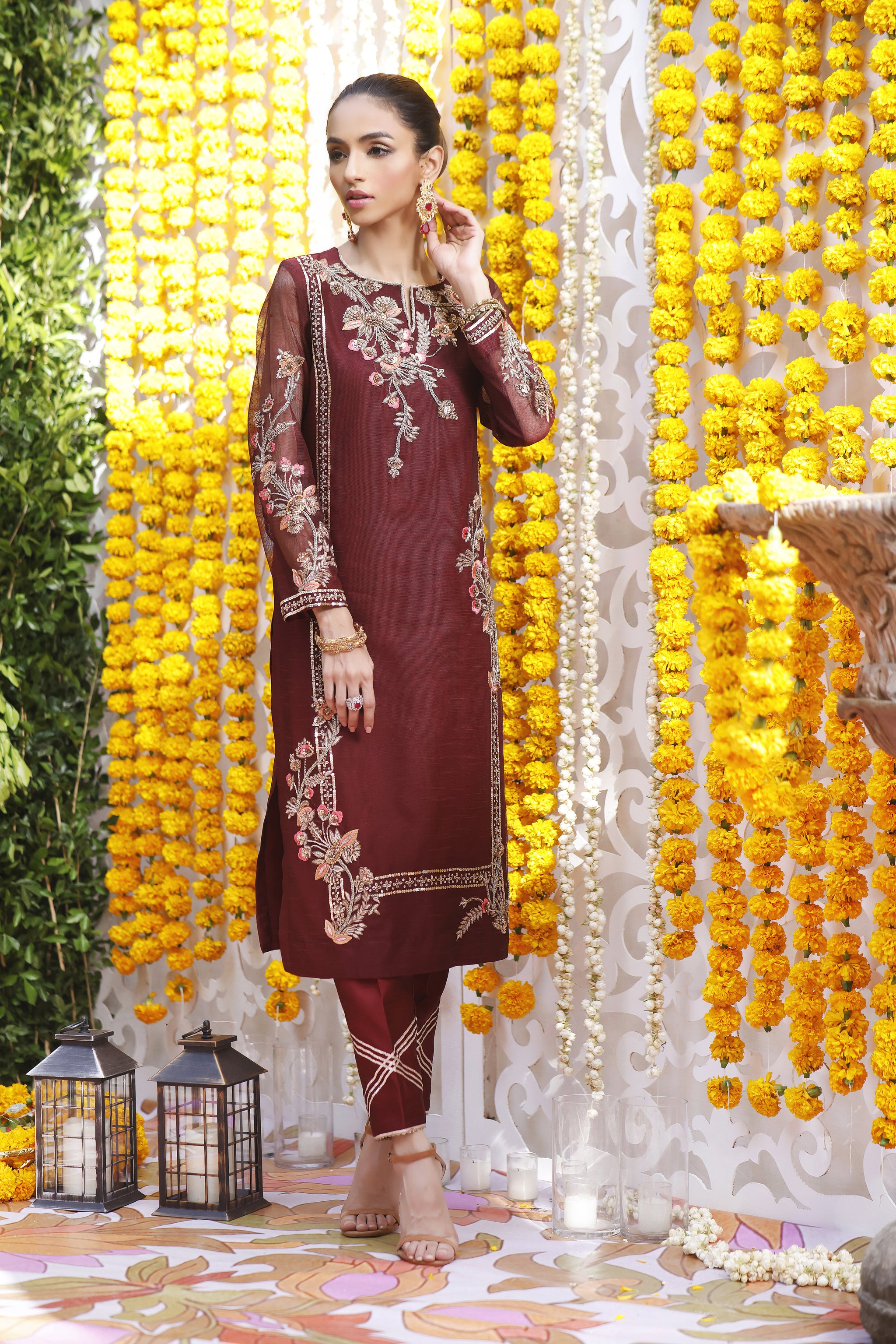 Maroon Box Shirt Outfit