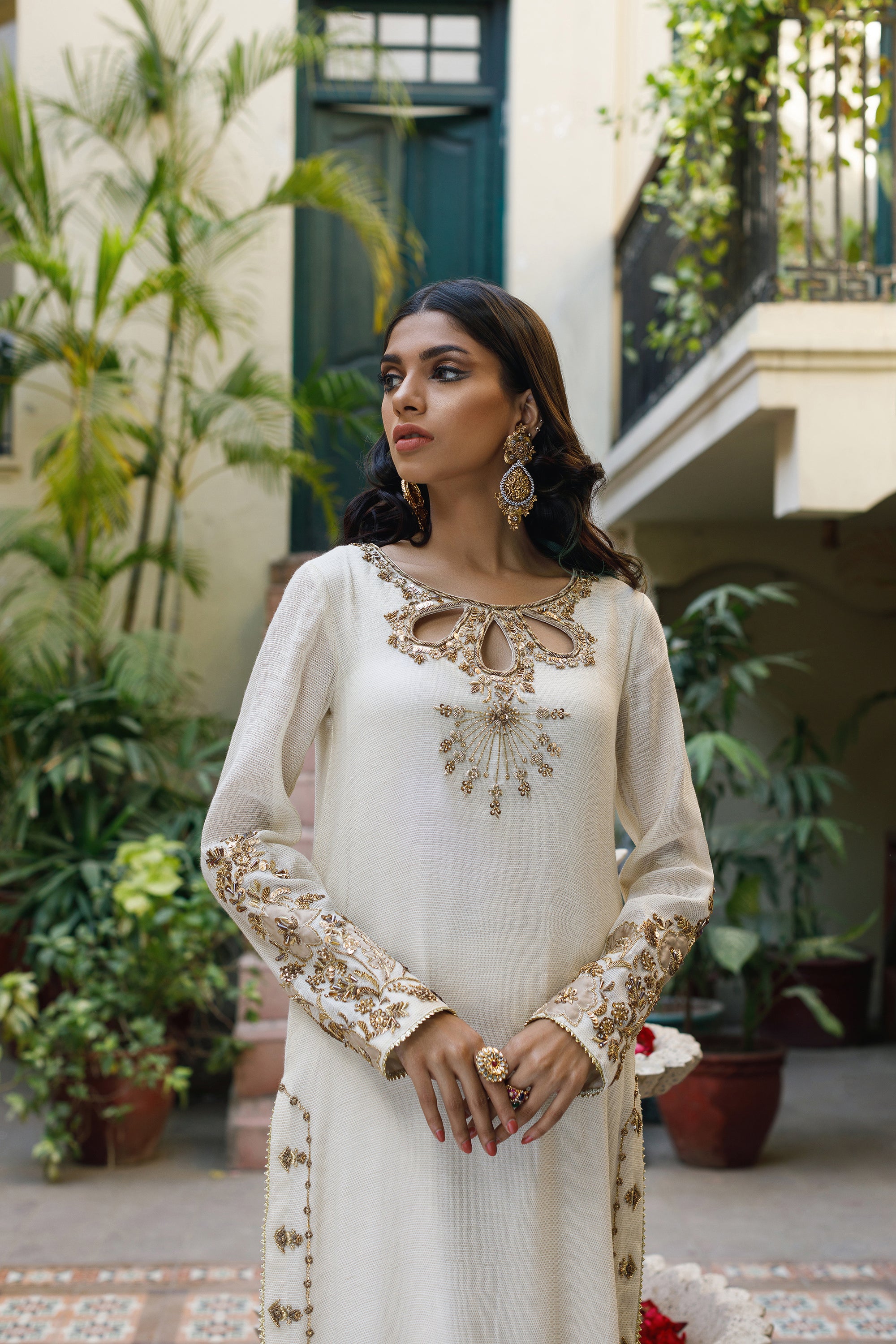 Ivory & Copper Begum Outfit